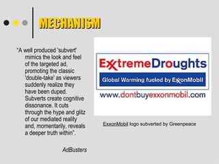 Subvertising | PPT | Advertising Industry | Industries