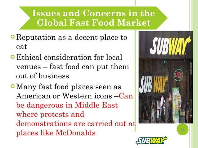 Subway | PPT | Food Industry | Industries