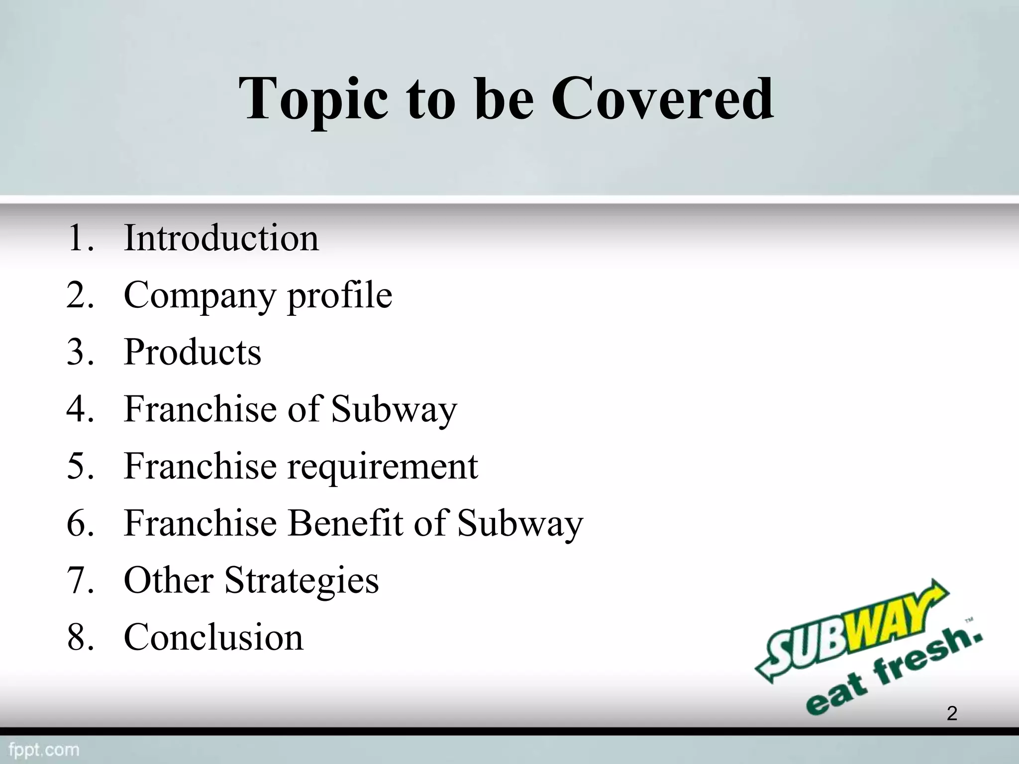 Subway | PPTX