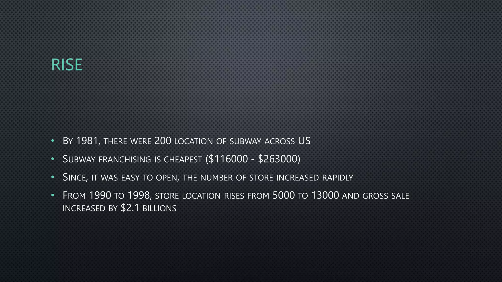 Rise, fall and future of Subway | PPT