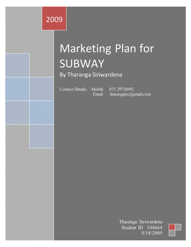 Subway -marketing_plan | DOCX