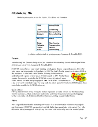 Subway -marketing_plan | DOCX
