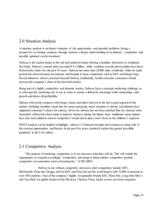 Subway -marketing_plan | DOCX