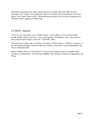 Subway -marketing_plan | DOCX
