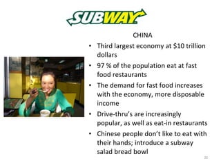 Subway's Move to the Asia-Pacific Market | PPT