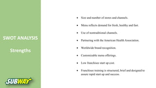 Subway: The Franchising Concept in India through Service Marketing | PPTX