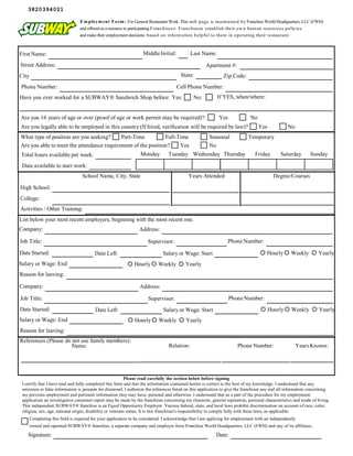 Subway app | PDF | Resume Writing and Advice | Job Search