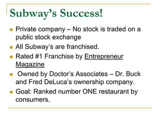 Subway marketing | PDF