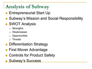 Subway marketing | PDF