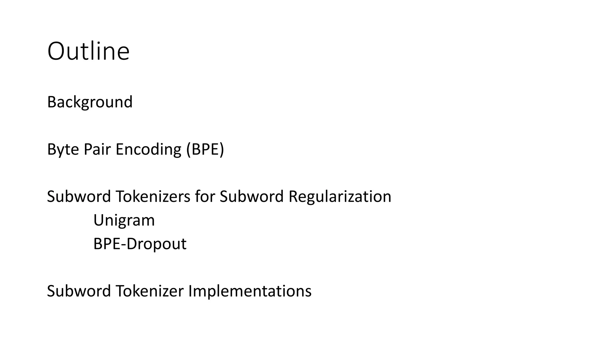 Subword tokenizers | PPTX