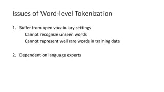 Subword tokenizers | PPTX