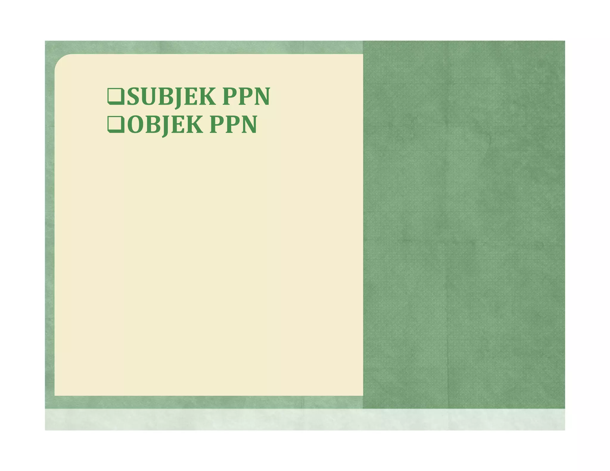 Subyek ppn dan objek ppn | PDF