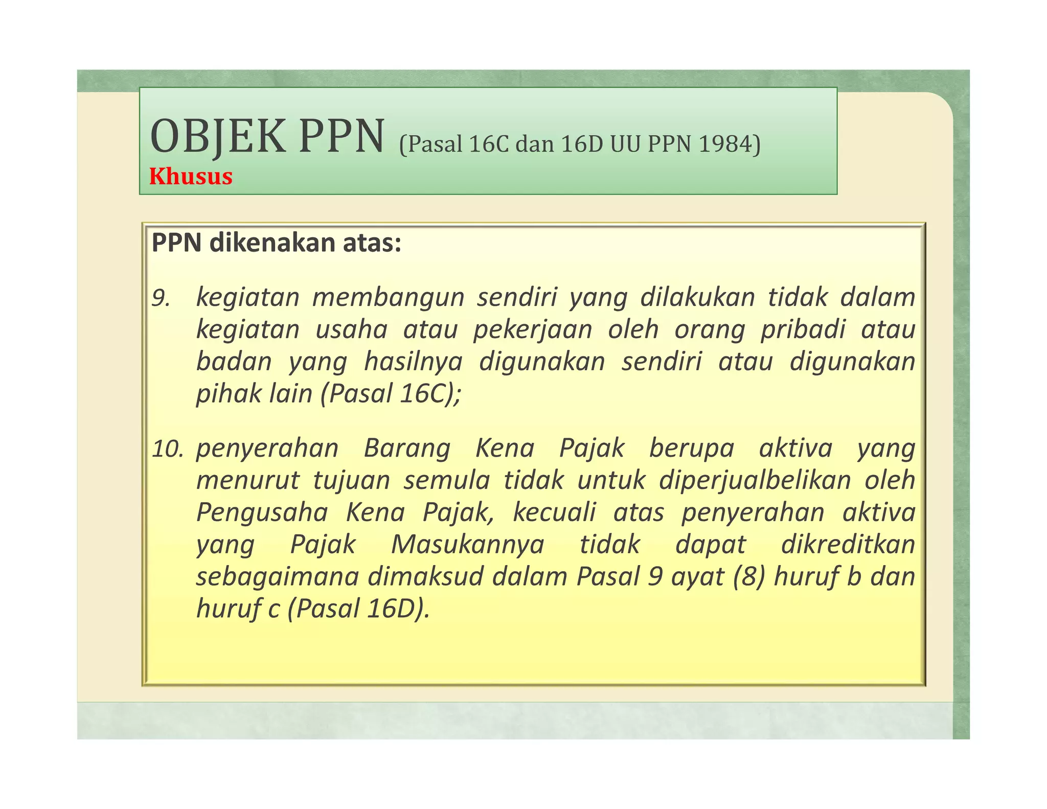 Subyek ppn dan objek ppn | PDF