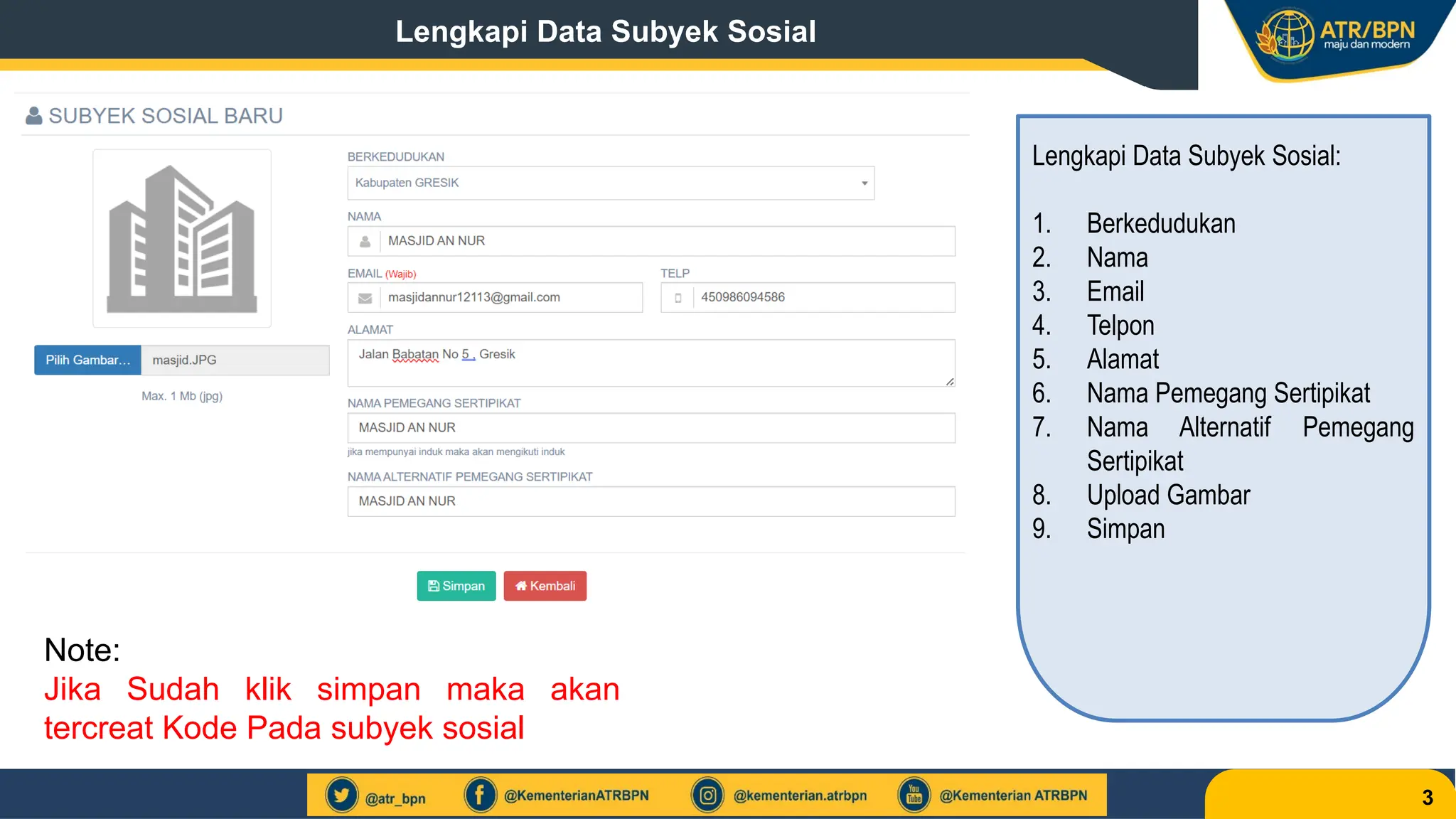 MATERI SUBYEK SOSIAL PAPARAN PUSDATIN ATRBPN.pptx