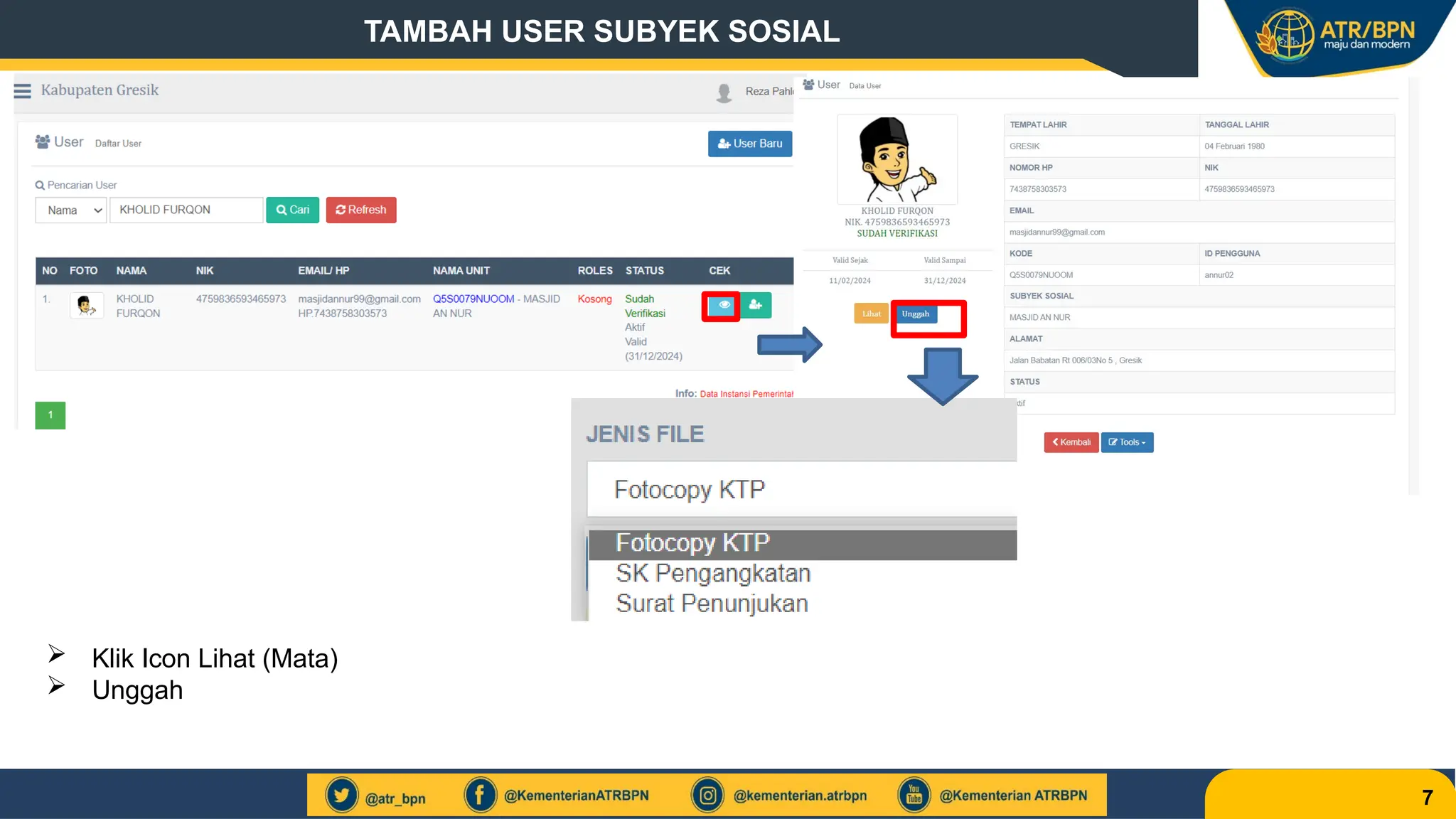 MATERI SUBYEK SOSIAL PAPARAN PUSDATIN ATRBPN.pptx