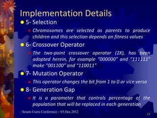 SUC Brasil 2012 : Optimization of a Floating Platforms Mooring System Based on a Genetic ...