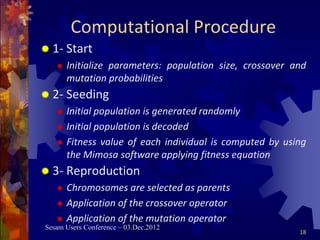 SUC Brasil 2012 : Optimization of a Floating Platforms Mooring System Based on a Genetic ...
