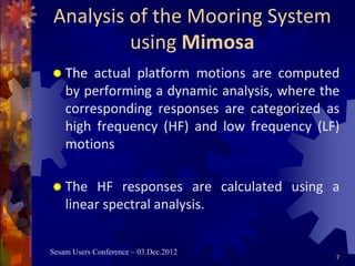 SUC Brasil 2012 : Optimization of a Floating Platforms Mooring System Based on a Genetic ...