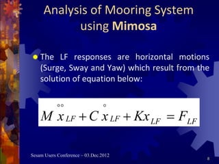 SUC Brasil 2012 : Optimization of a Floating Platforms Mooring System Based on a Genetic ...