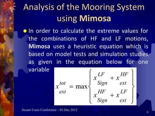 SUC Brasil 2012 : Optimization of a Floating Platforms Mooring System Based on a Genetic ...