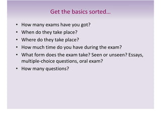 Succeeding In Exams Planning For Revision And Exam Success | PDF