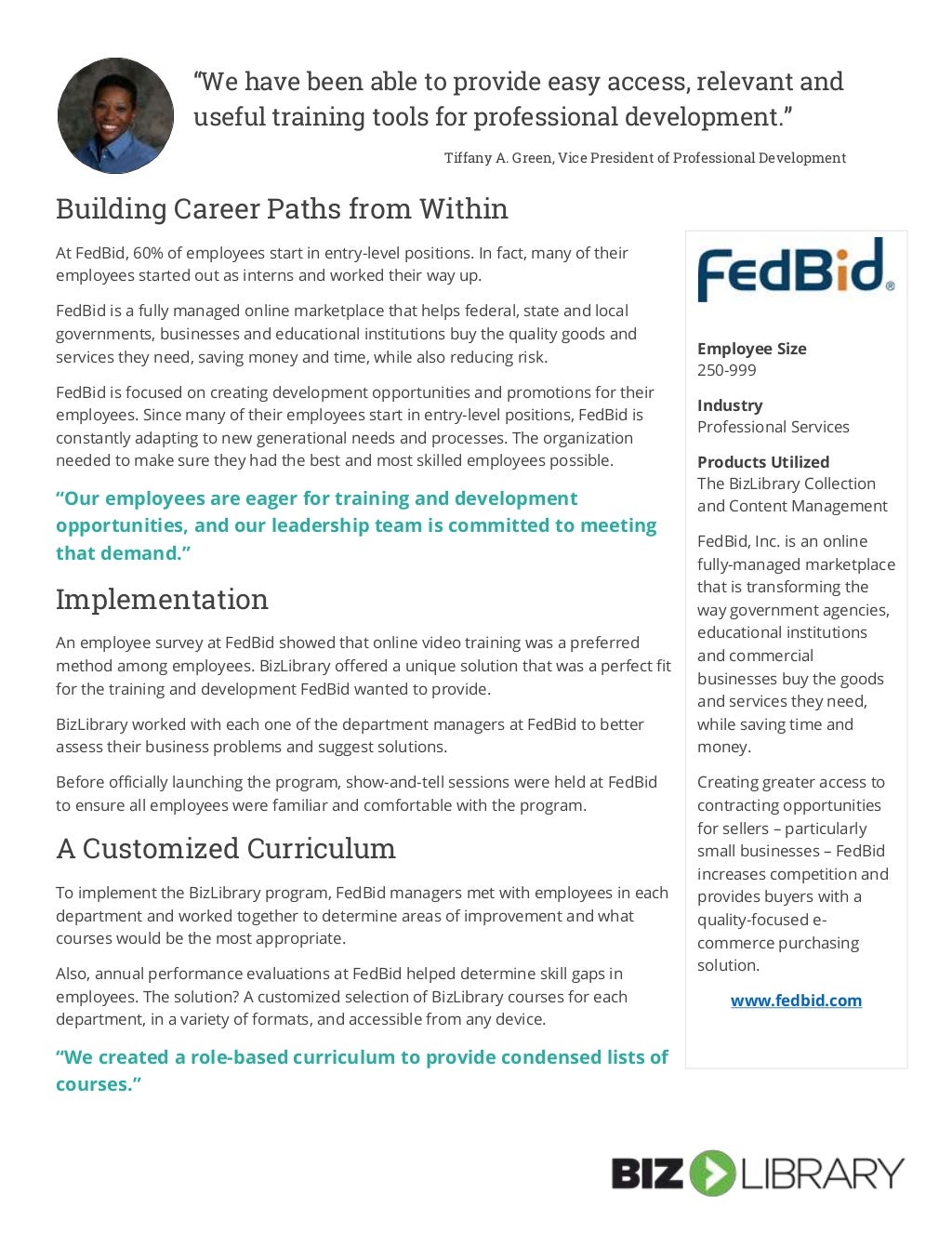 FedBid: Building Career Paths From Within [Case Study]
