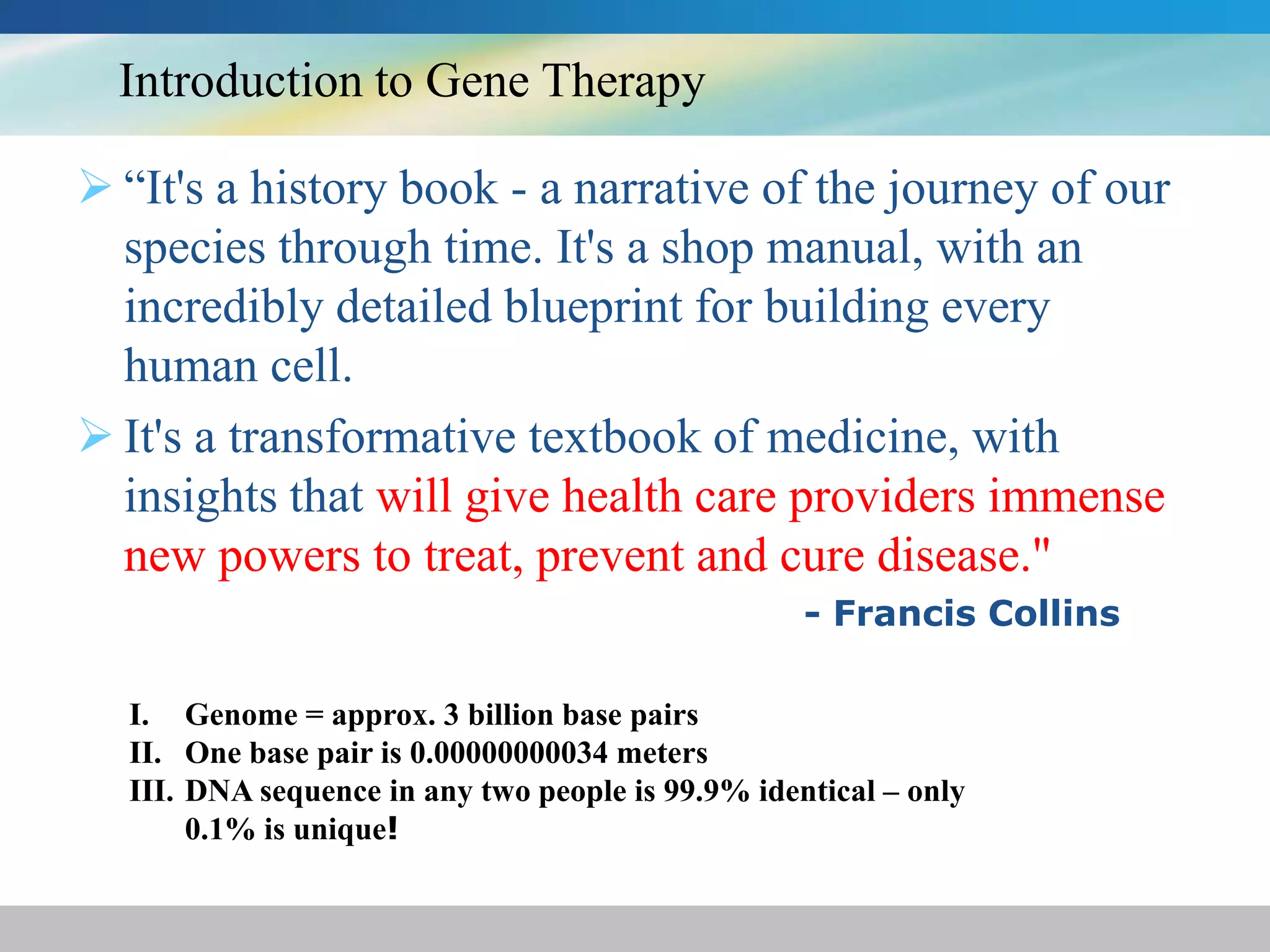 Success of gene therapy | PPTX