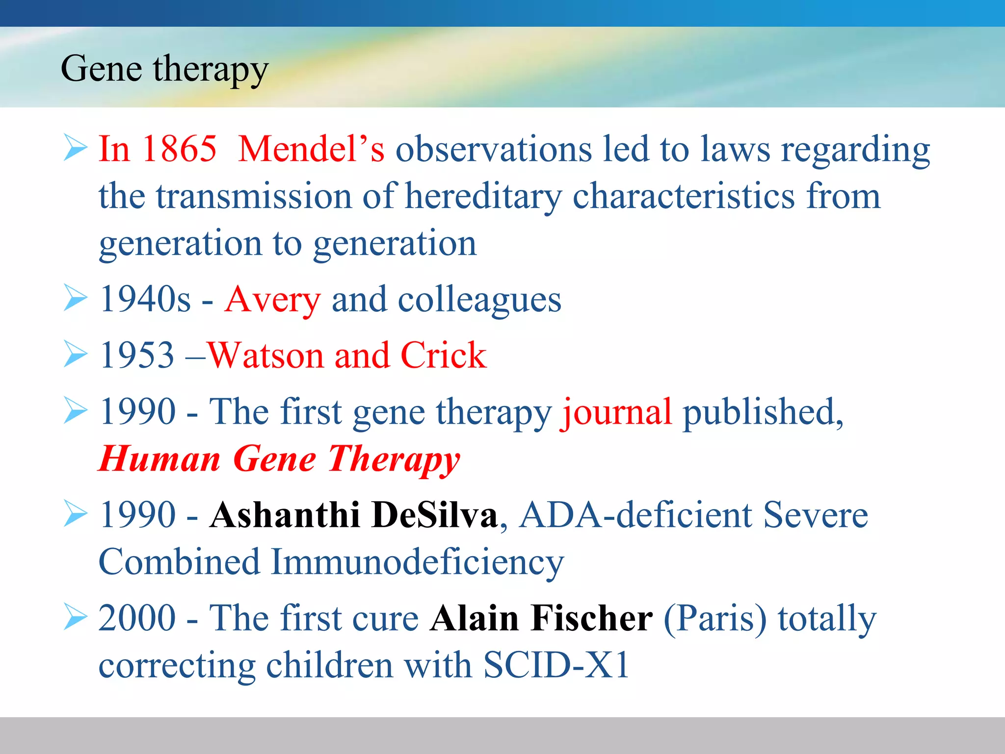 Success of gene therapy | PPTX