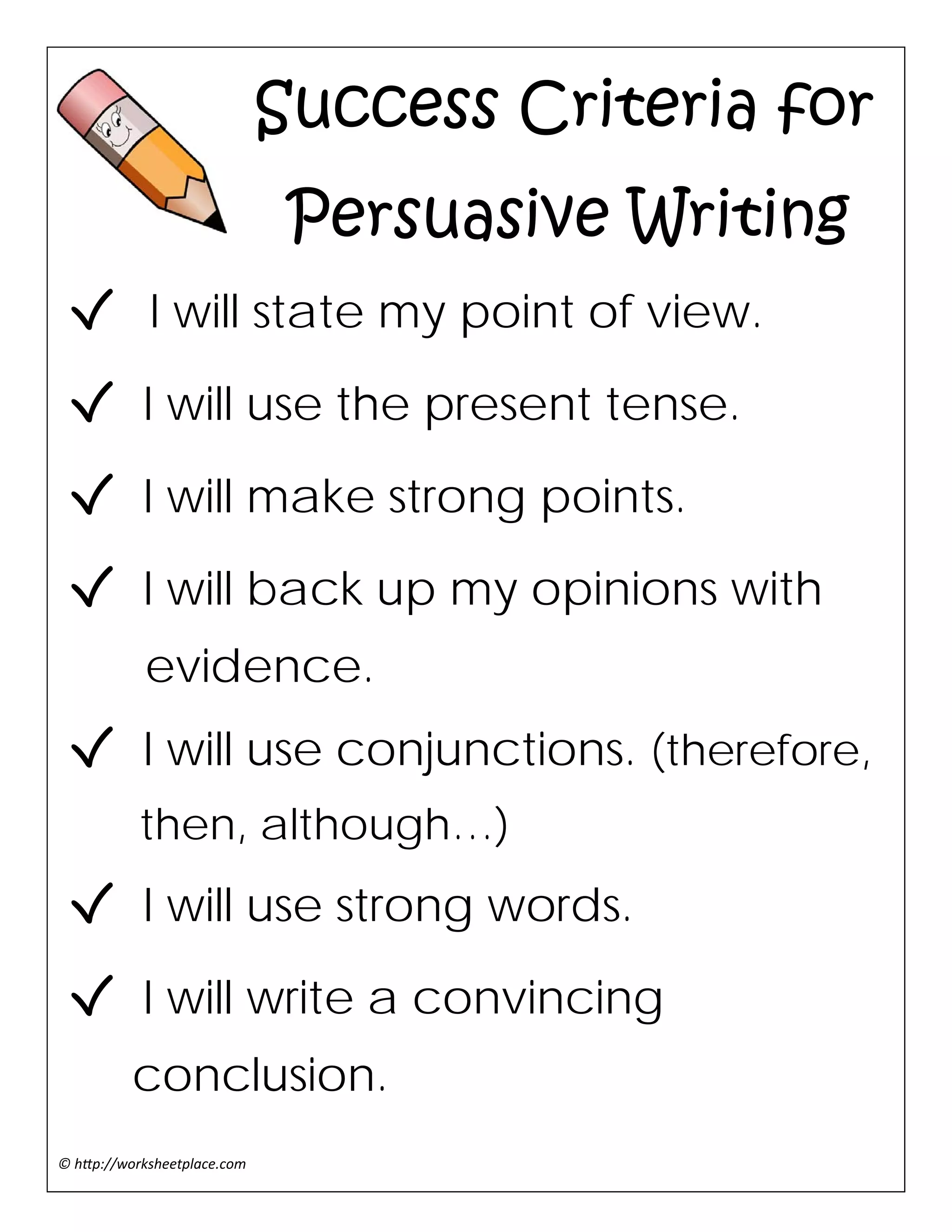 Success criteria-persuasive | PDF