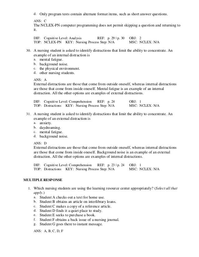 Success in Practical Vocational Nursing 8th Edition Knecht Test Bank