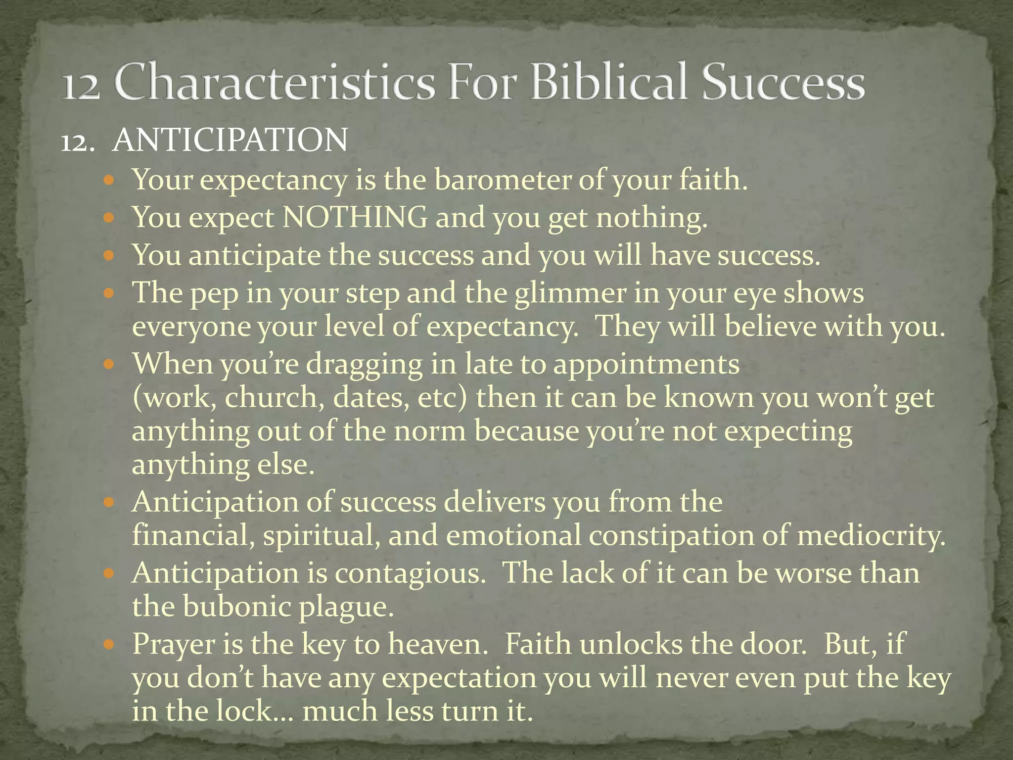 Success 12 characteristics | PPTX