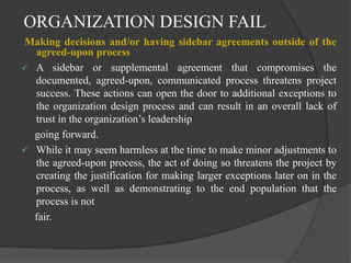 Success and failure in organisation design | PPT