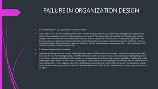 Success and failure in organizational design | PPTX