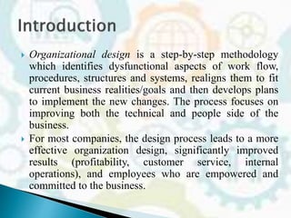 Success and failure in organizational design | PPT
