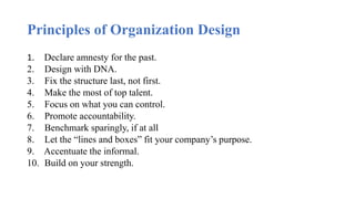 Success and failure in organization design | PPT