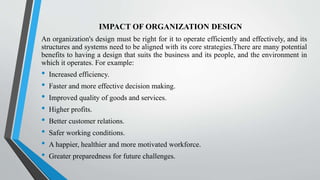 Success and failure of organization design mba b_73 | PPTX