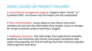 success and failure of project chapter 5.pptx | Resume Writing and ...