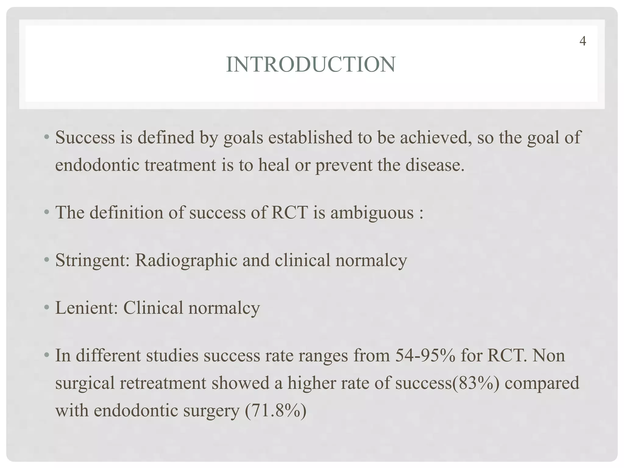 Success and failures in Endodontics | PPTX