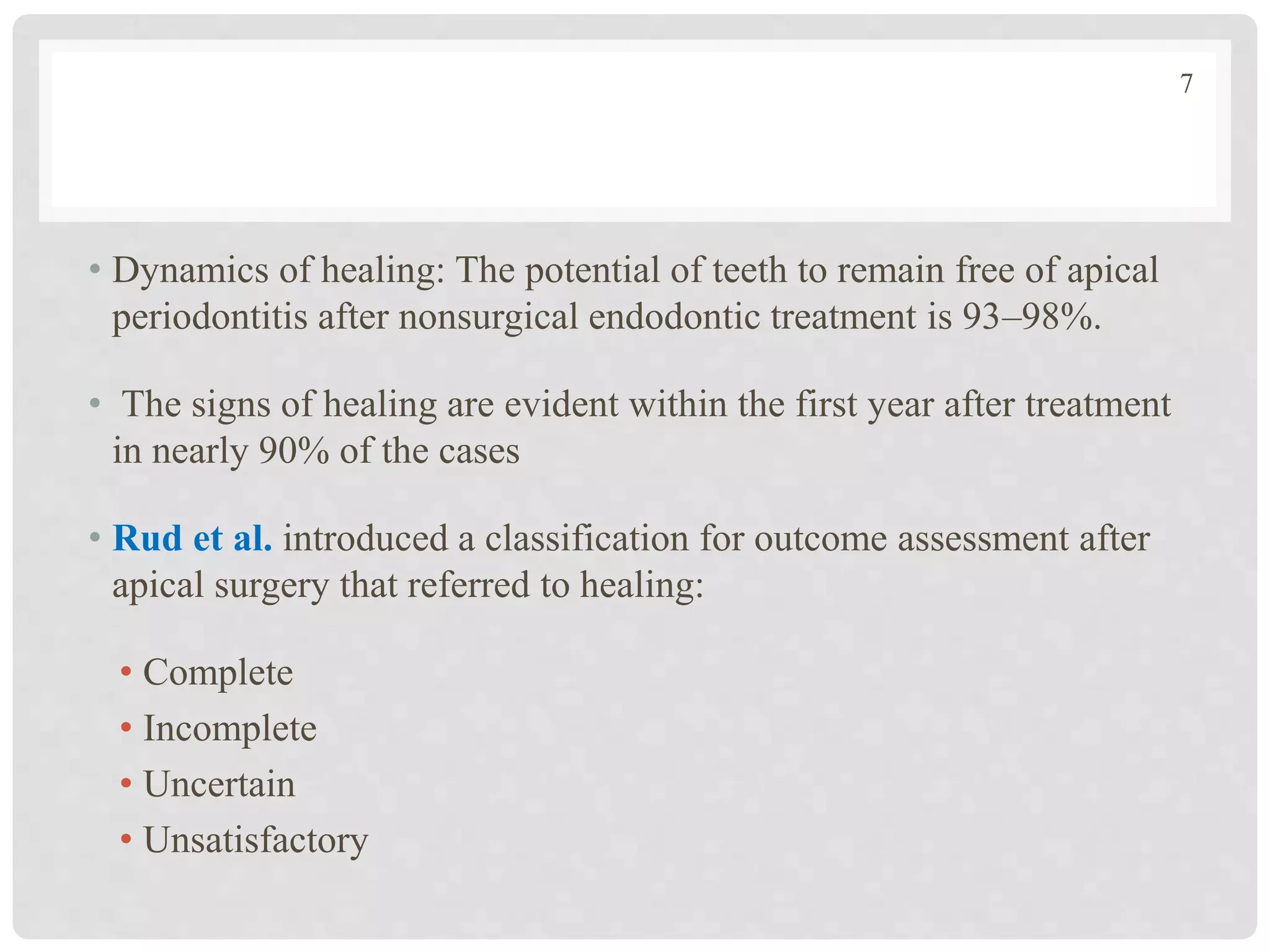 Success and failures in Endodontics | PPTX
