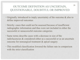Success and failures in Endodontics | PPTX
