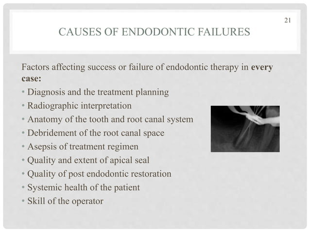 Success and failures in Endodontics | PPTX