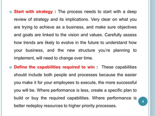 Success and failures in organization design | PPTX