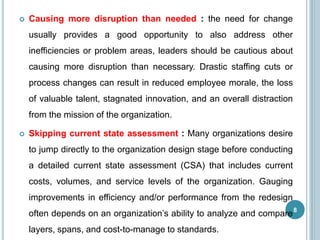 Success and failures in organization design | PPTX