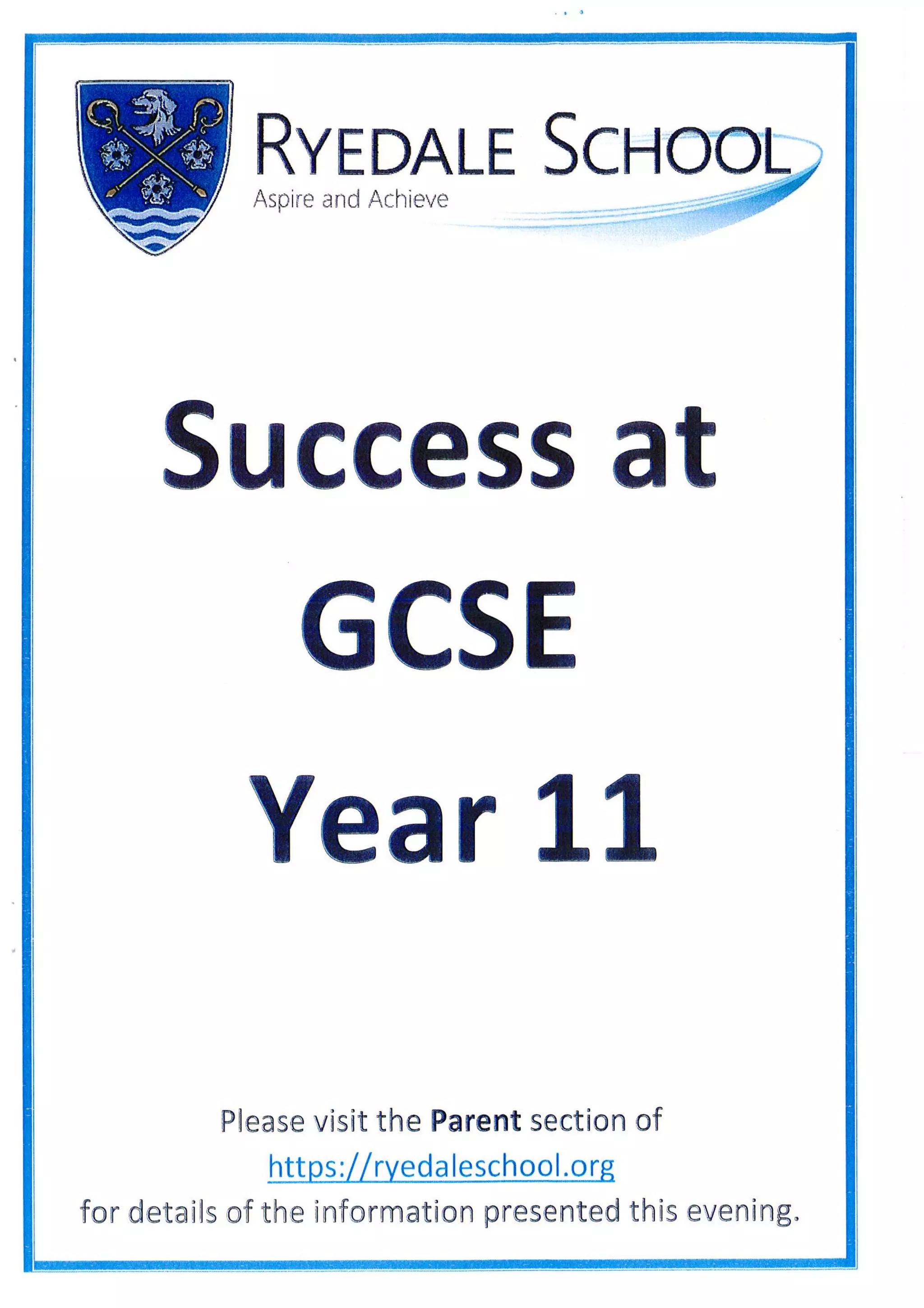 Ryedale School success at GCSE Year 11 | PDF