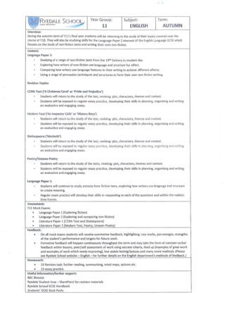 Ryedale School success at GCSE Year 11 | PDF