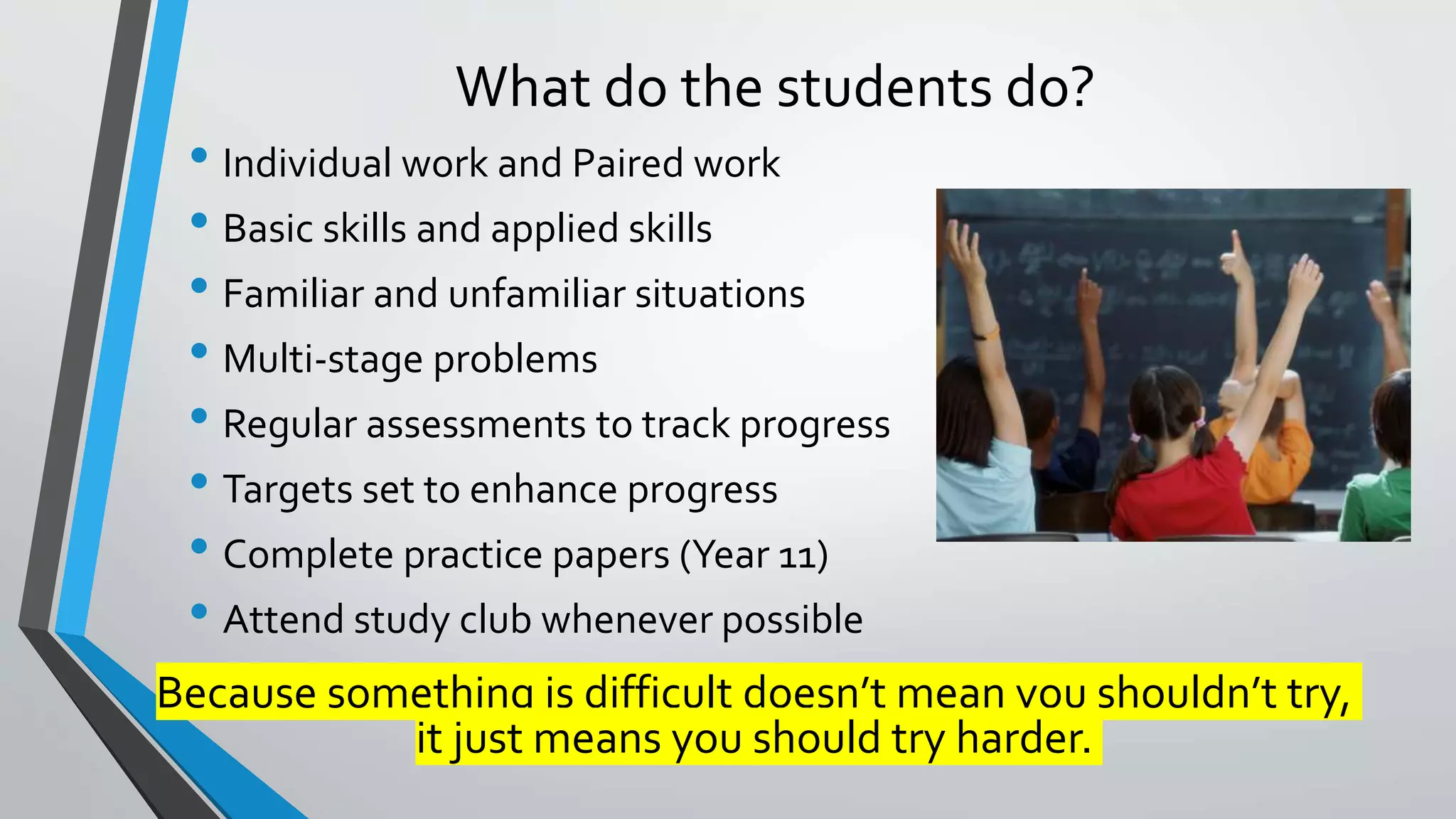 Success at Year 11 GCSE Mathematics | PPTX | Homework and Study | Education