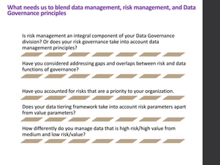 Success by integrating risk management in data governance | PPTX
