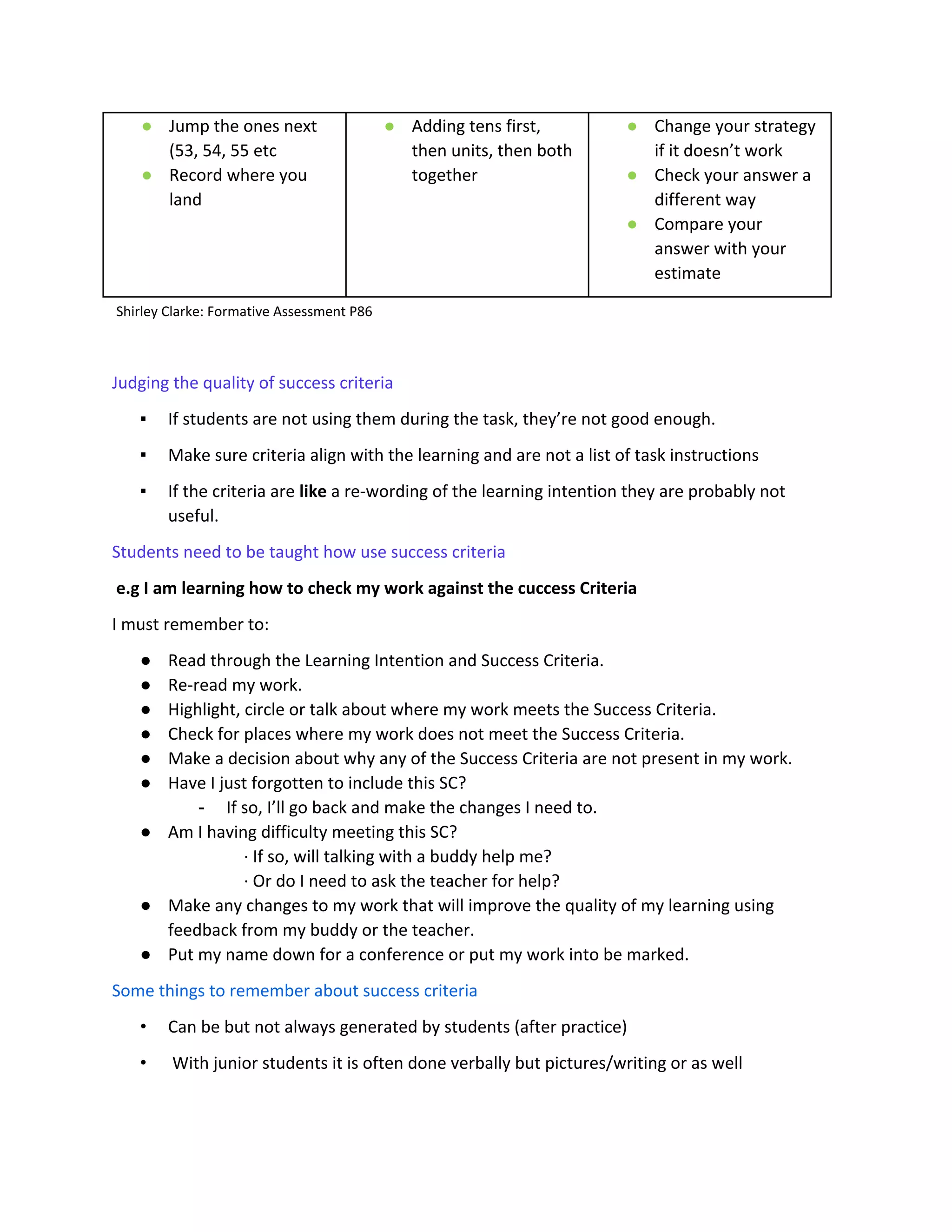 Successcriteriabooklet | PDF