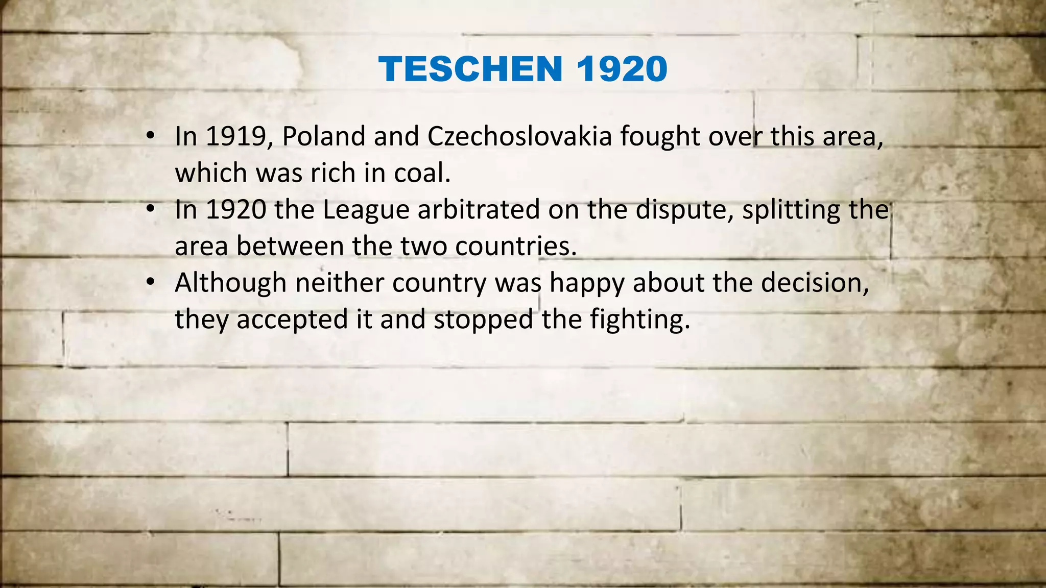 CAMBRIDGE IGCSE HISTORY: SUCCESSES OF THE LEAGUE OF NATIONS | PPTX