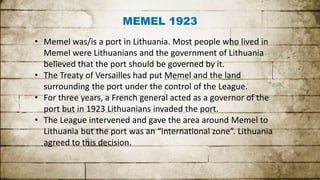 CAMBRIDGE IGCSE HISTORY: SUCCESSES OF THE LEAGUE OF NATIONS | PPTX